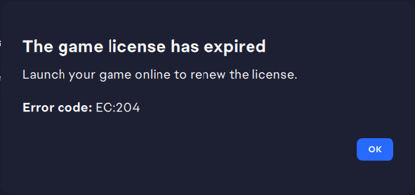 [RESOLVED] - EA app Error Code EC:204 | EA Forums - 7566048