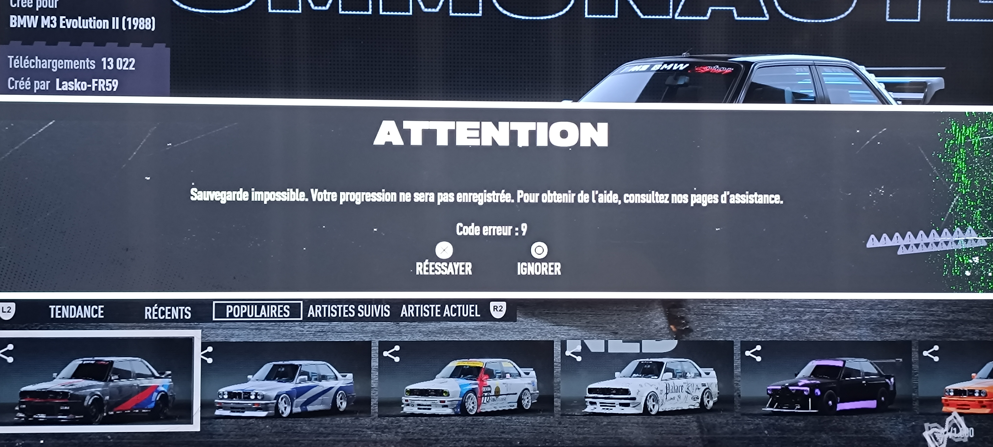 Re: NFS Unbound Error Code 6 & Error Code 9: "Unable to save file" | EA ...