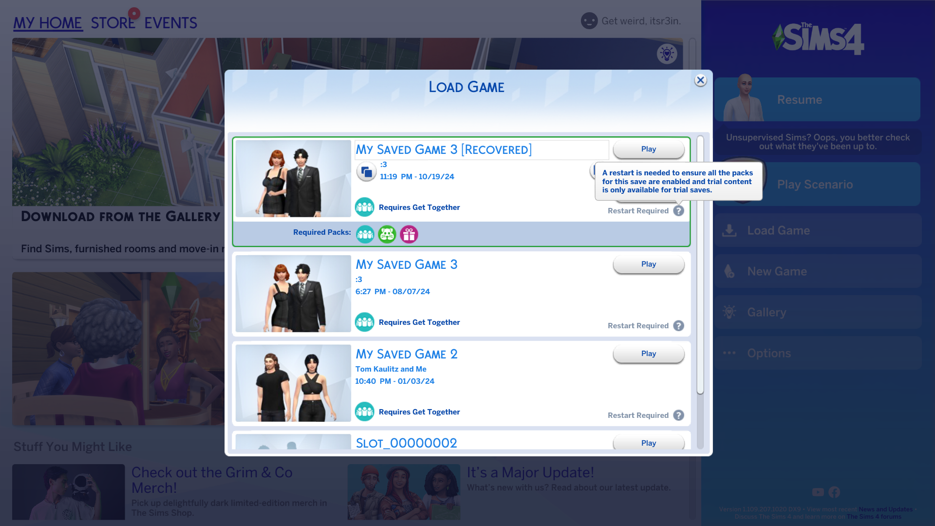 Pack Issue | EA Forums - 4989560