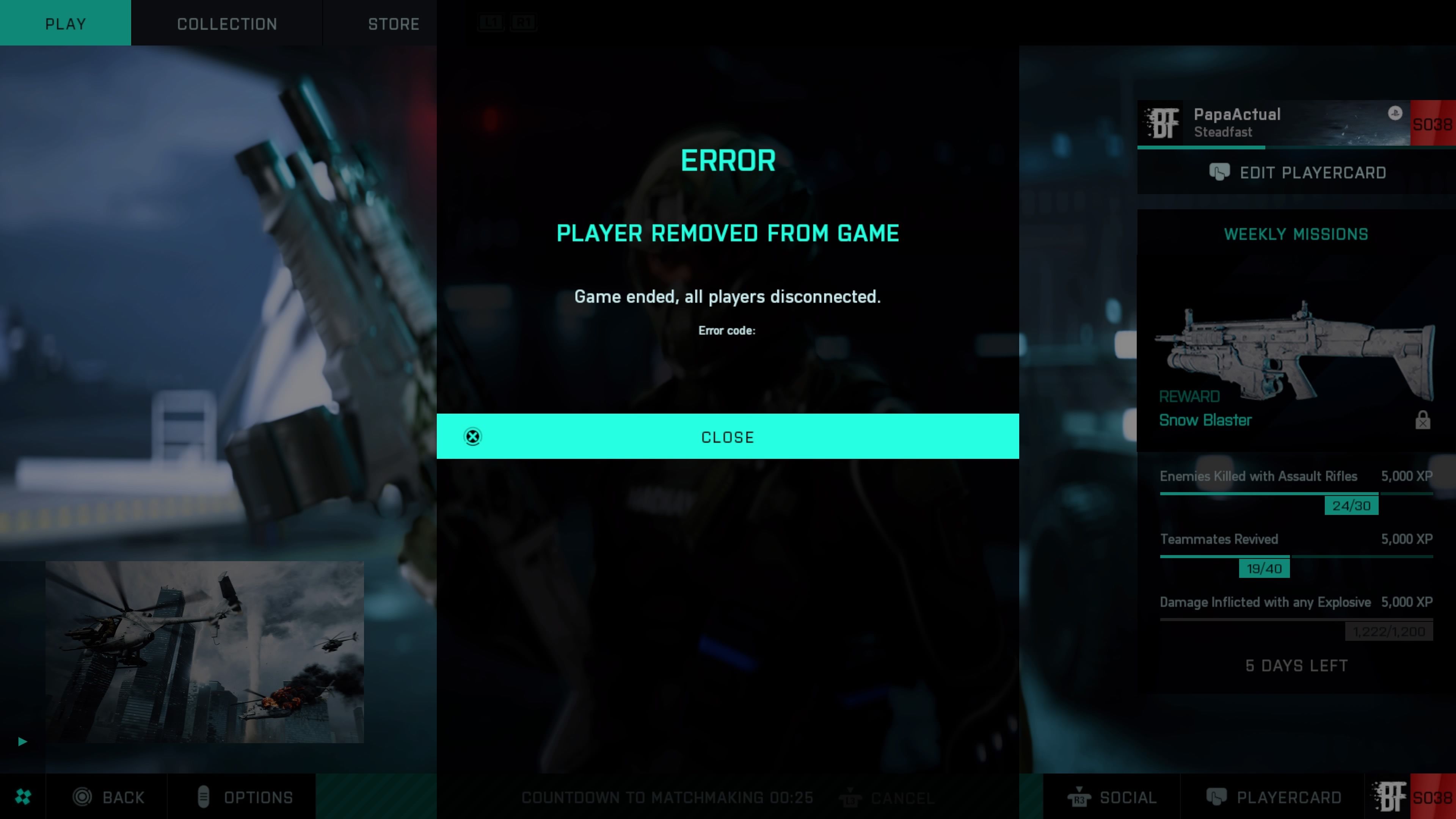Game disconnected | EA Forums - 6912122