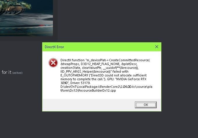 out of memory crash | EA Forums - 6970951