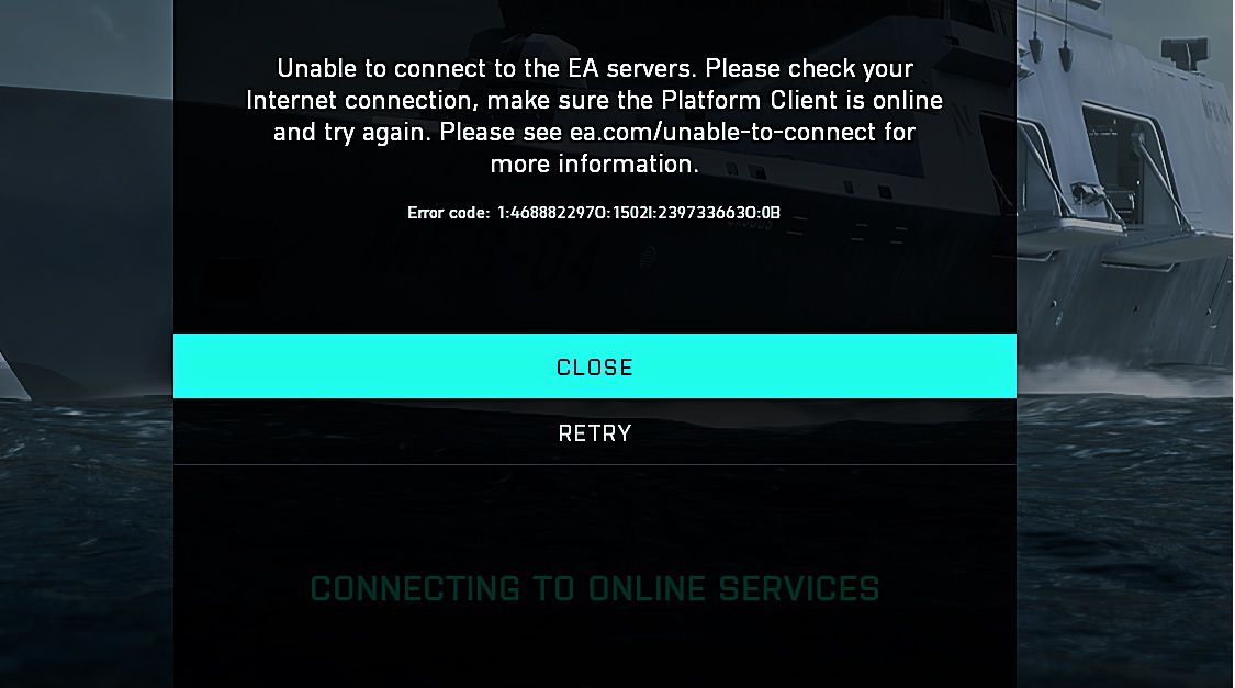 Unable to connect to the EA servers, Battlefield 2042 | EA Forums - 7065283