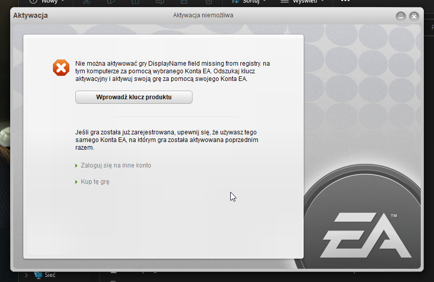Re: EA app error "DisplayName field missing from registry" | EA Forums - 7617546