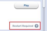 Load Game menu - About the "Restart Required" message | EA Forums - 8701312