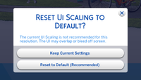 Game keeps asking if I want to reset UI Scaling | EA Forums - 9149220
