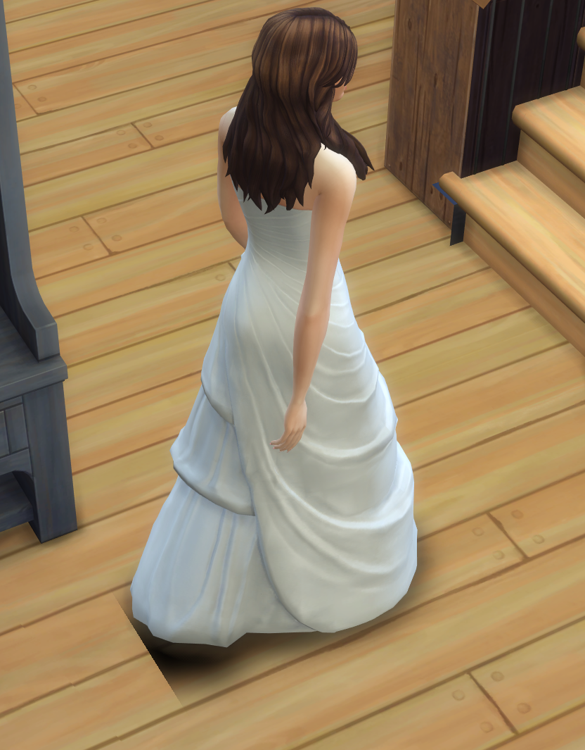 Boxy cut-off shadows below wide dresses indoors | EA Forums - 11849718