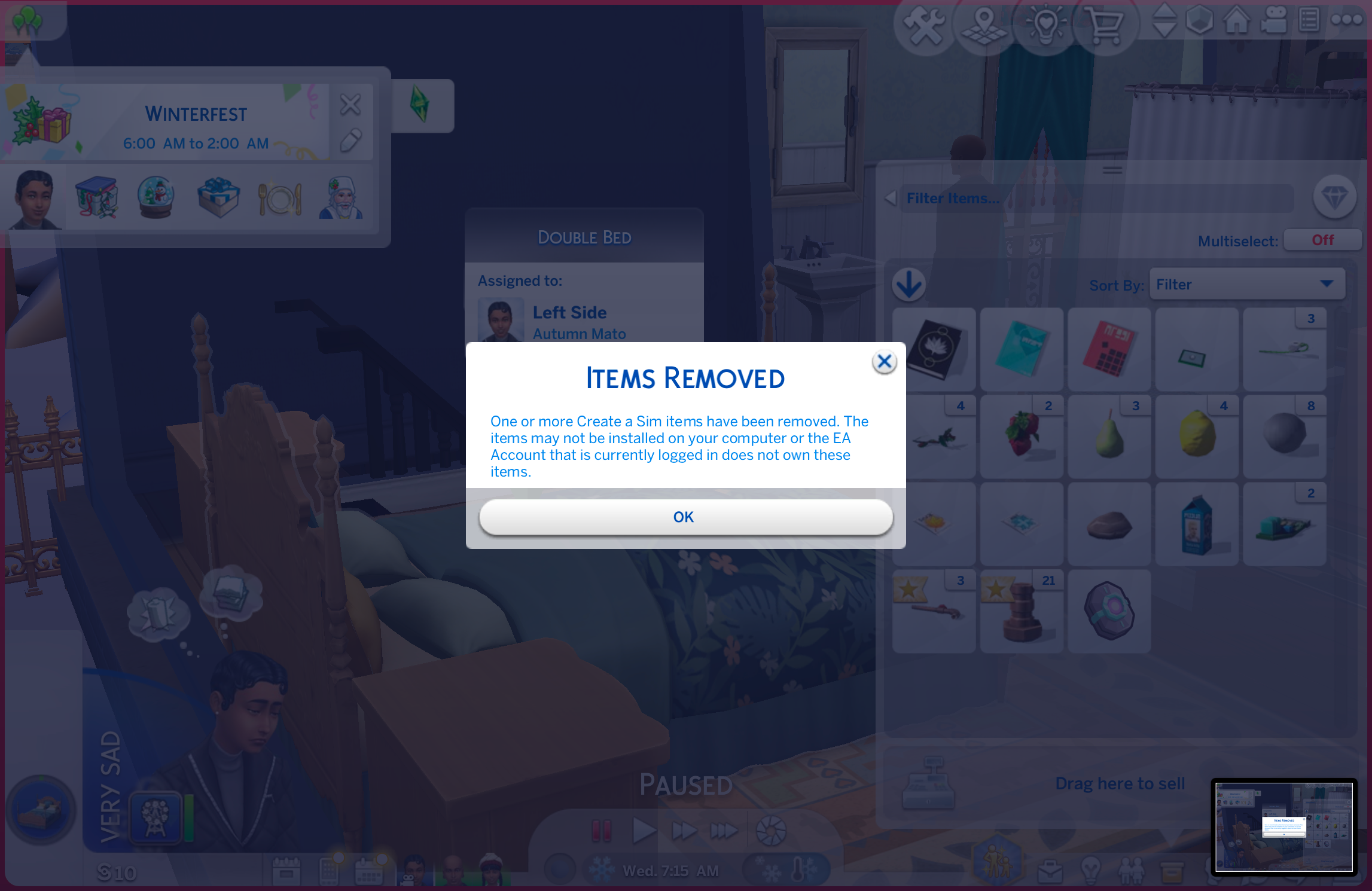 Items removed when I own the pack | EA Forums - 11905334